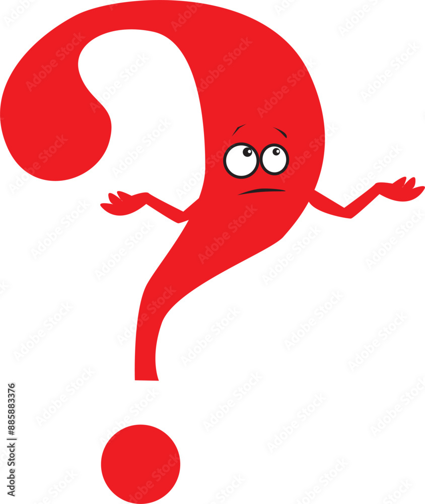 vector cartoon question mark emoji Stock Vector | Adobe Stock