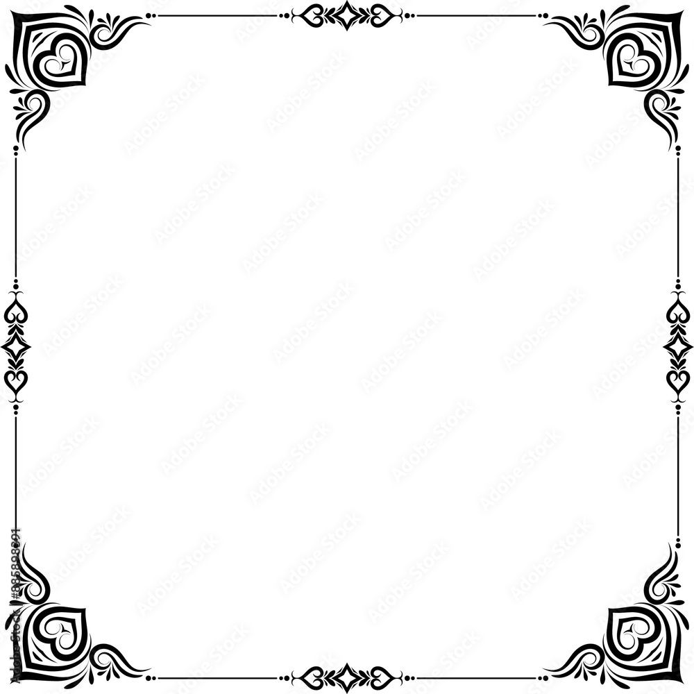 Patterned frame To design a certificate and cards Stock Illustration ...