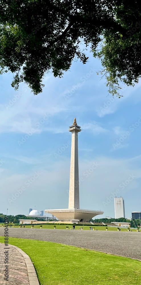 Jakarta, Indonesia - July 14th, 2024 - Tugu monas or monumen nasional ...