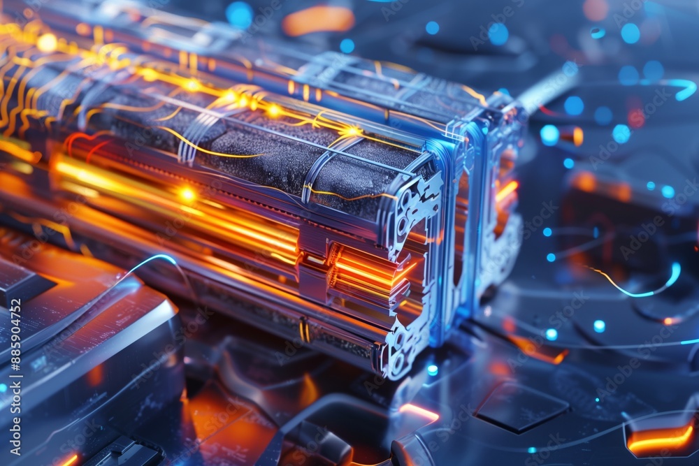 A Detailed Diagram Of A Lithium Ion Battery Showing The Anode Made Of