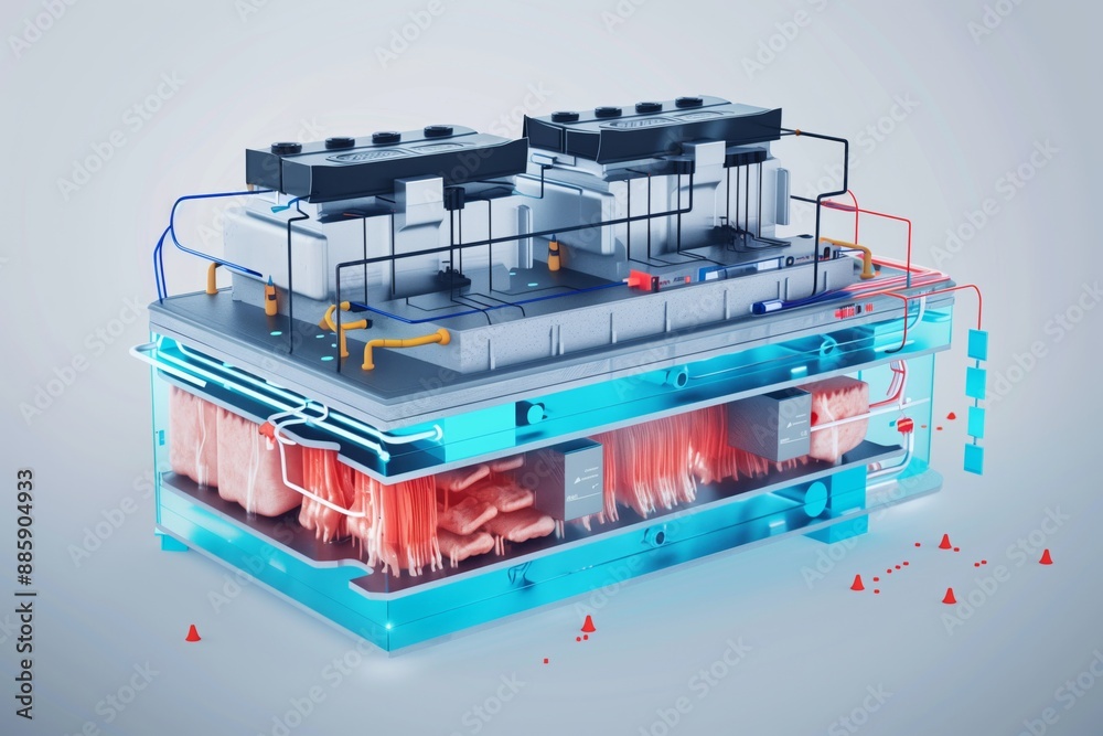A detailed diagram of a lithium-ion battery, showing the anode made of ...