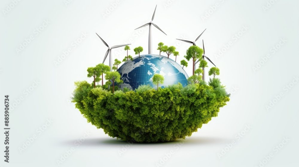 Renewable energy background with green energy. Green energy concept ...