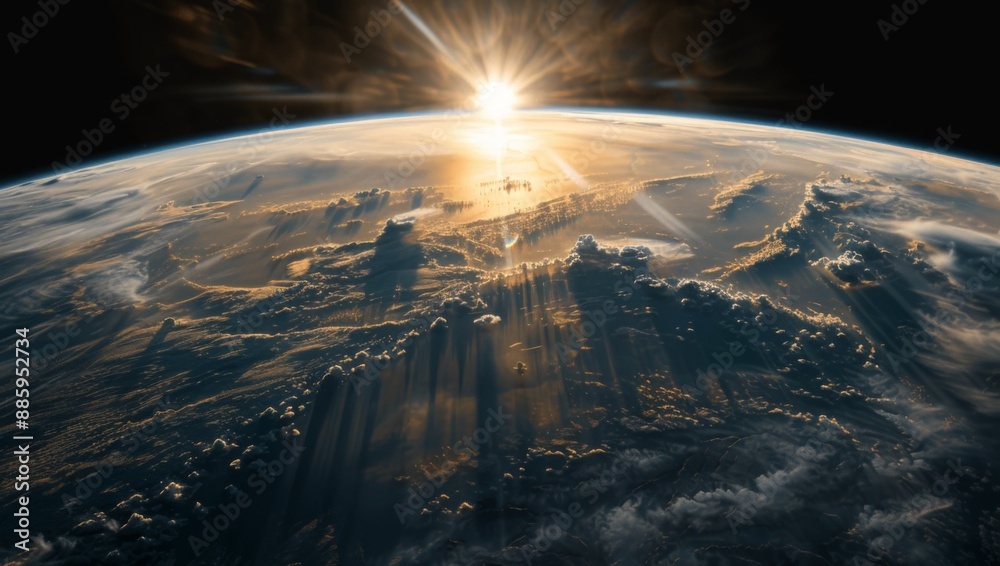Spectacular Earth from Space: Sunrise or Sunset Capturing the Planet's ...