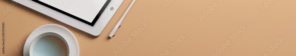 Aerial View of a Sleek E-Reader Model on a Flat Surface: The Perfect ...