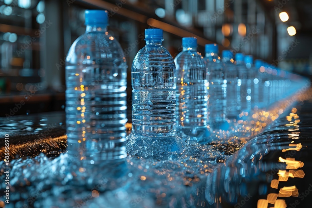 Innovative water recycling action shot for sustainable environmental ...