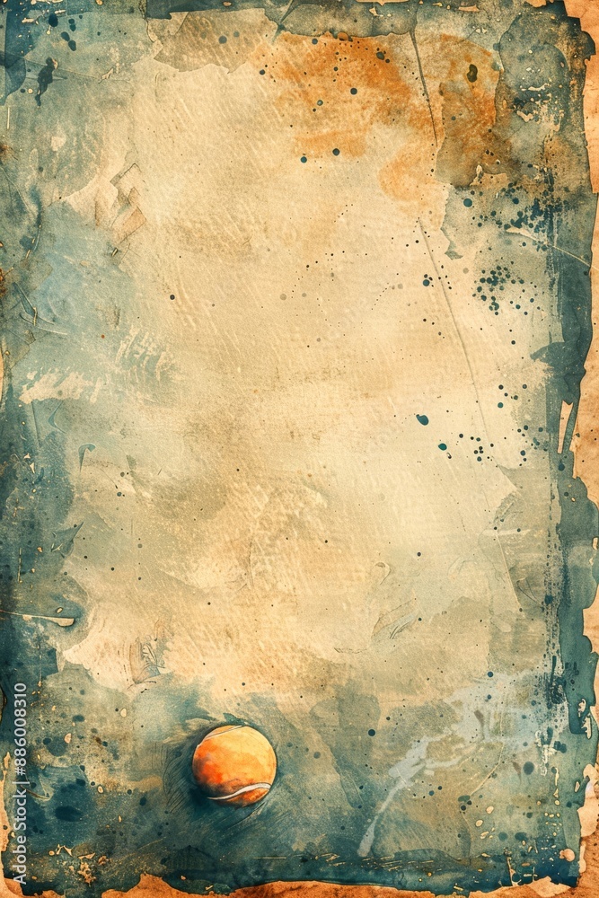 watercolor vintage scrapbook junk journal page, copy space in center ...