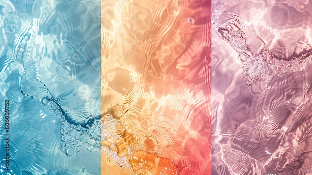 Shimmering texture flat design side view magical theme water color ...