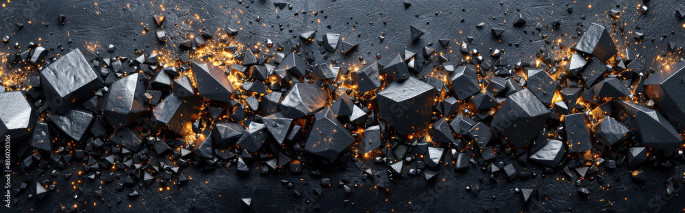 structured pattern disrupted by chaotic elements, signifying the ...