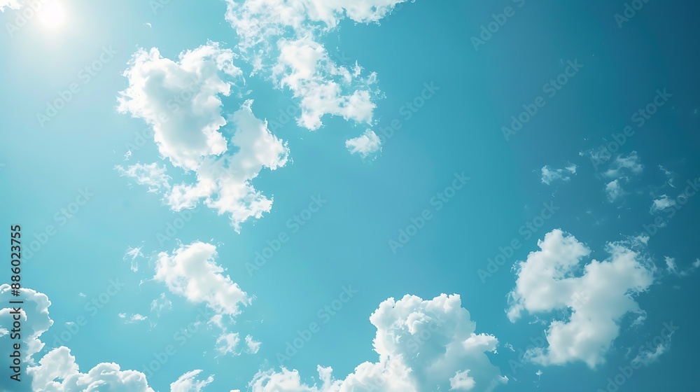 Simple sky blue background with a gradient effect and soft lighting ...