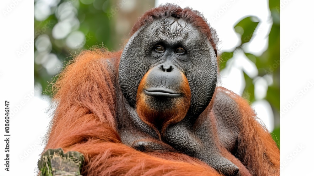 Orangutan Pongo pygmaeus wurmbii at Tanjung Puting National Park ...