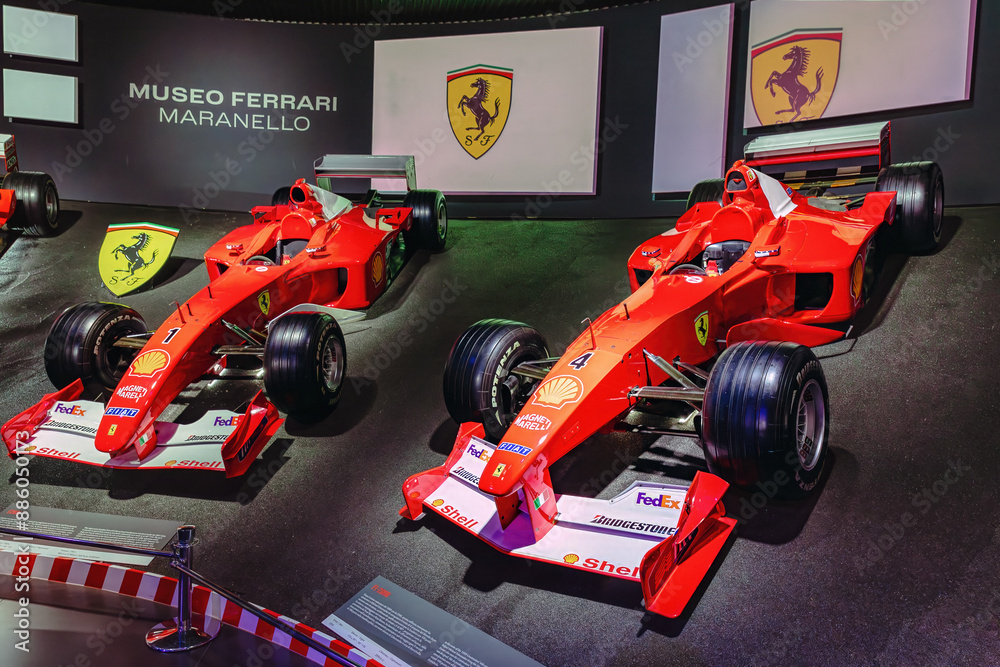 Maranello, Italy -, June 18, 2024: Ferrari racing cars on display at ...