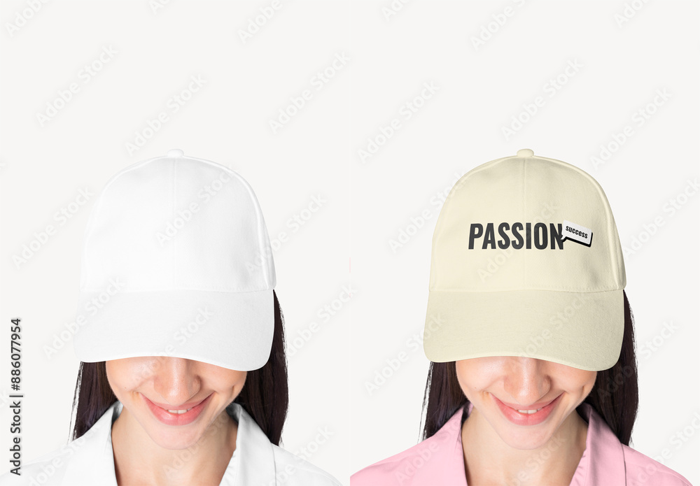 Apparel Cap Mockup With Generative AI Stock Template | Adobe Stock