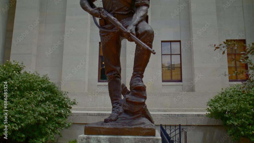 Spirt of '98 statue on the grounds of the Ohio State Capitol building ...