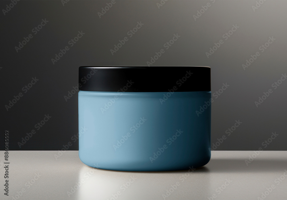 Product Packaging Blue Jar Mockup With Generative AI Stock Template ...