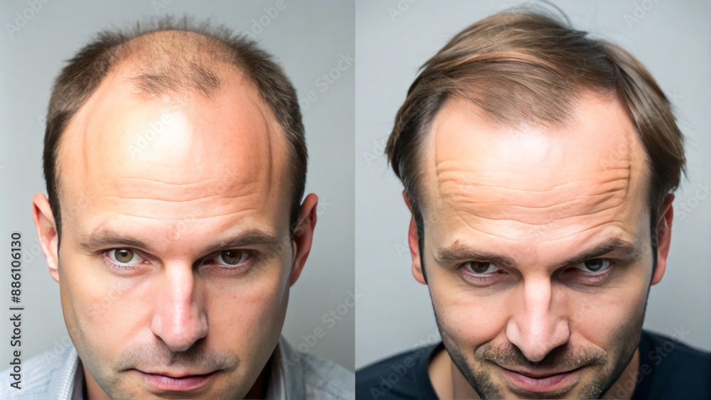 Split-screen image showing dramatic difference between sparse, receding ...