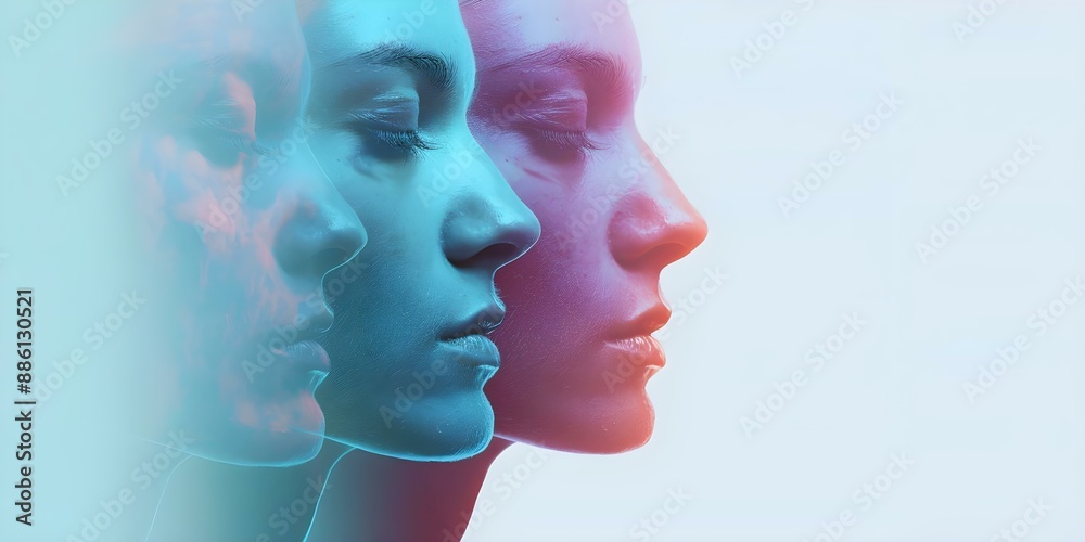 Digital Art Depicting Bipolar Disorder A Vibrant Representation of ...