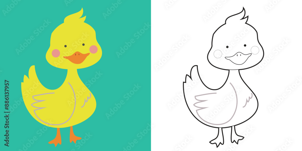 Coloring animal activity page. Educational printable coloring worksheet ...