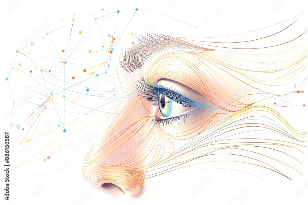 Diagram of eye-tracking movements during reading, Dyslexia ...