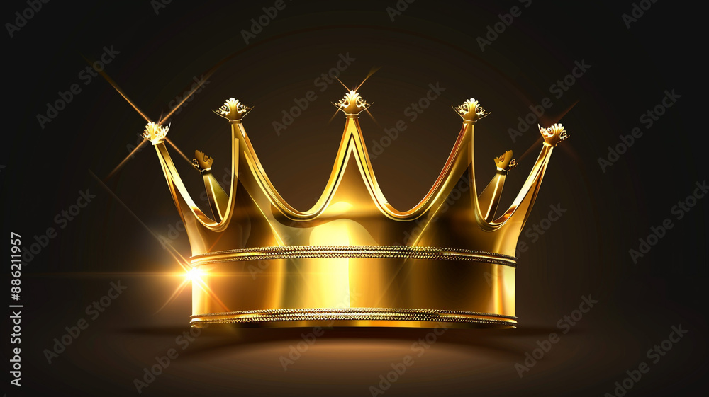 Amazing Gold Crown Isolated on White Background. gold crown, crown ...