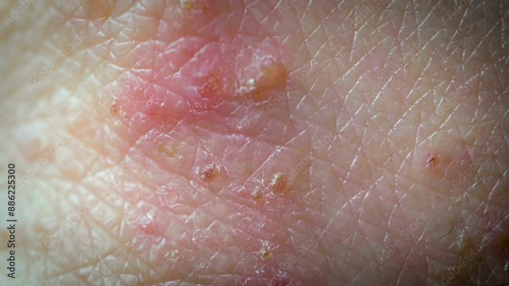 Detailed Close-Up View of Skin Rash with Raised Bumps Highlighting the ...