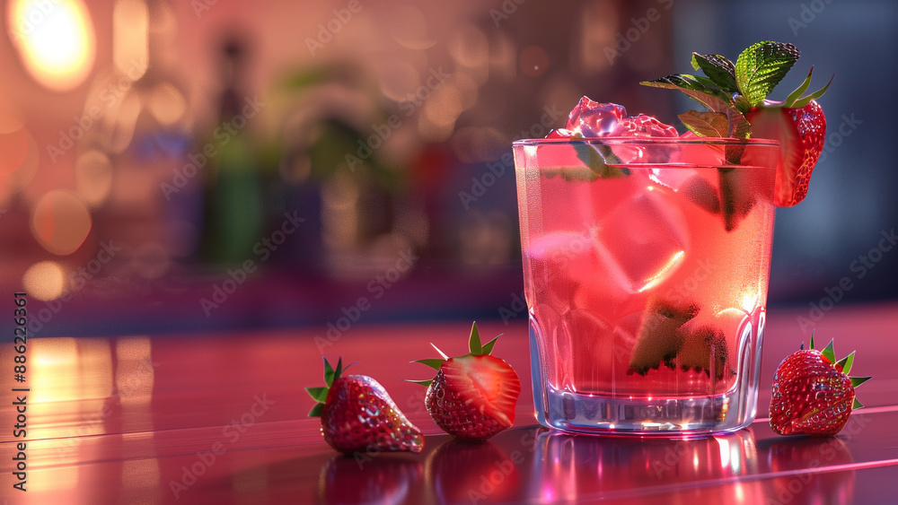realistic high-resolution photo of cocktail, with detailed background ...
