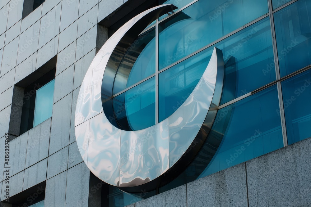 Corporate Logo on Building: The Logo of a Corporate Office on the ...