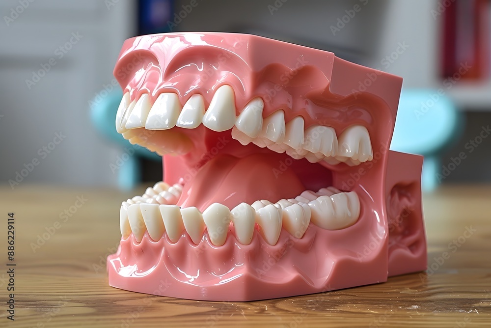 Dental Model Displaying Human Teeth Anatomy Stock Illustration | Adobe ...