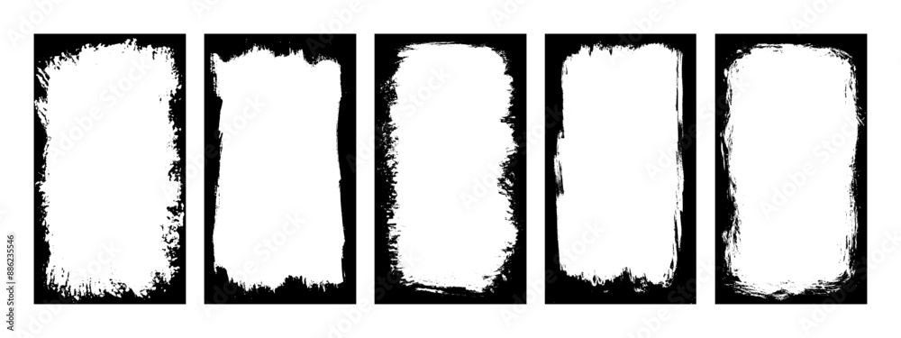 Grunge photo frame template collection. Grunge frames for photo collage ...