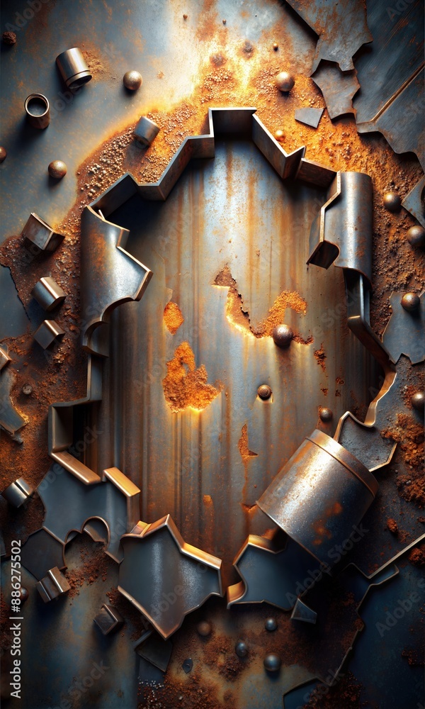 High Resolution Iron Sheet Ripped Texture with Intricate Details and ...