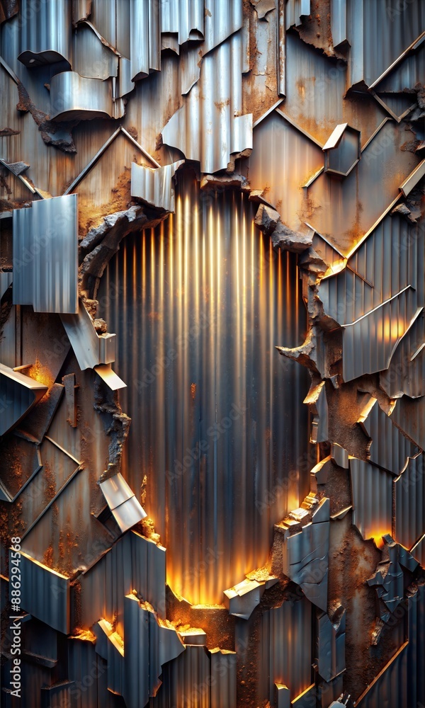 High Resolution Iron Sheet Ripped Texture with Intricate Details and ...
