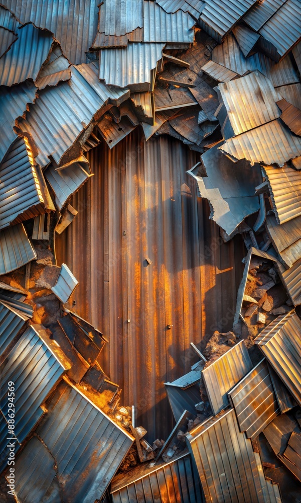 High Resolution Iron Sheet Ripped Texture with Intricate Details and ...