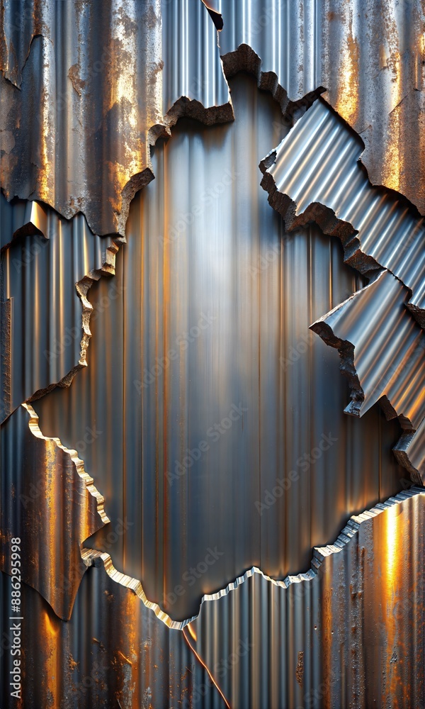 High Resolution Iron Sheet Ripped Texture with Intricate Details and ...