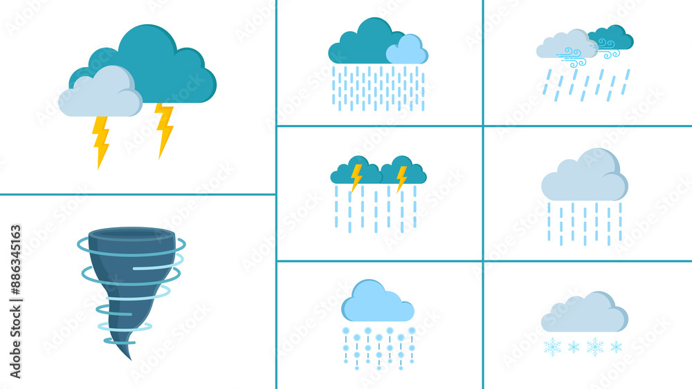 Climate Change Icons Stock Template | Adobe Stock