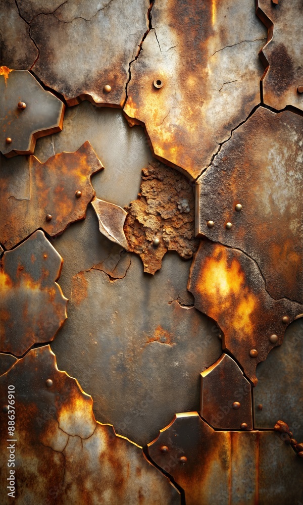 High Resolution Iron Cracked Texture with Intricate Details and Natural ...