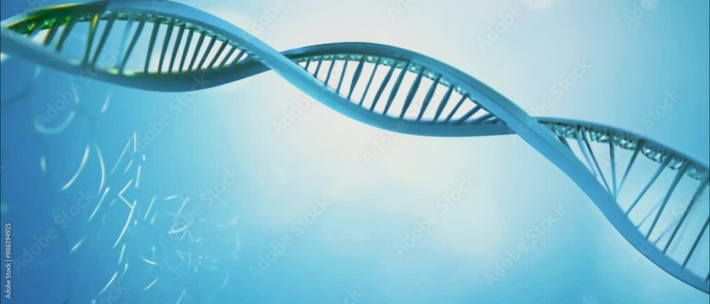 3D animation of DNA. Conceptual design of genetic information for ...