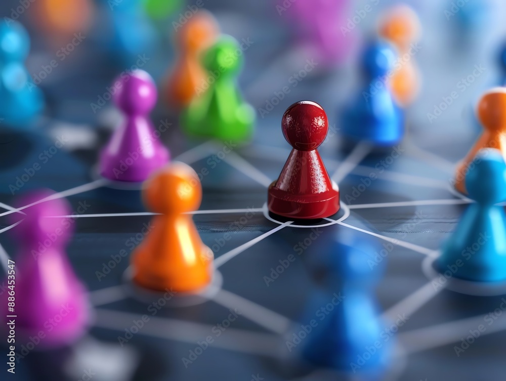 Referral Strategy A strategic map with referral paths Stock Photo ...