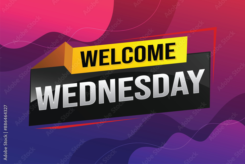 welcome wednesday word text concept icon logo sign symbol vector note ...