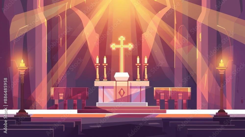 Exodus : Sacred sanctuary with the tabernacle erected, featuring altar ...