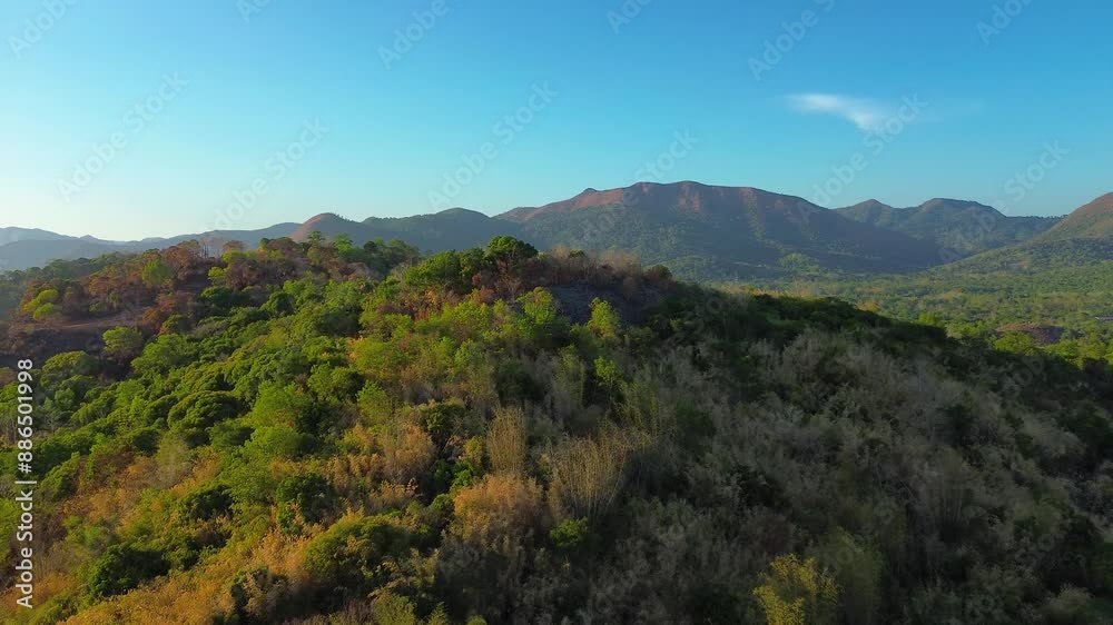 Capturing the serene landscape of Coron's hills and dense forests from ...