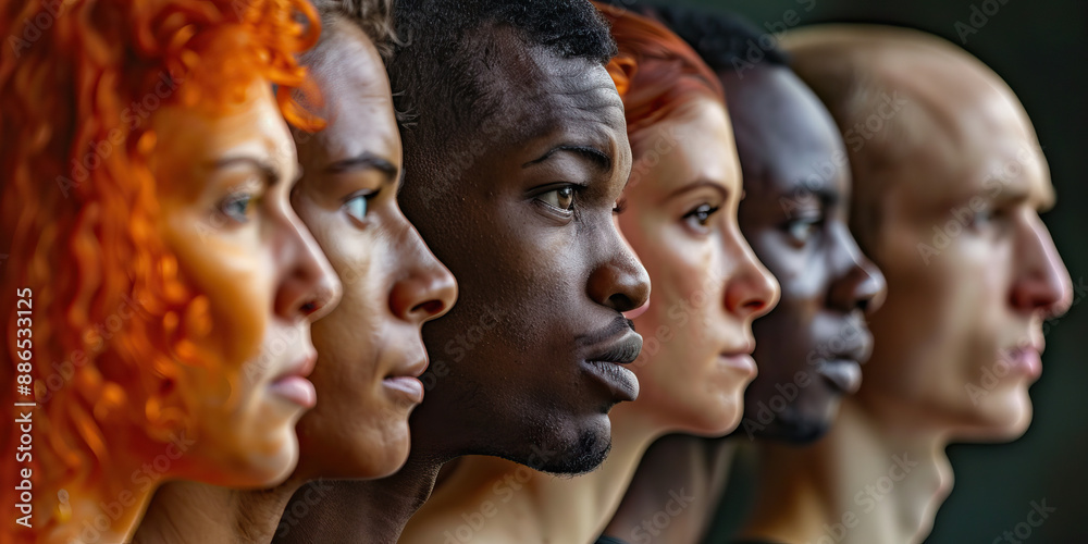 Unhindered Unity: A group of people, standing shoulder to shoulder ...