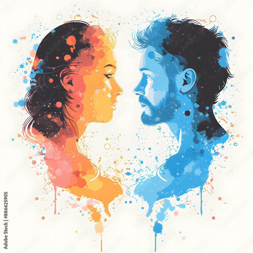 gender stereotypes vector concept with female and male gender symbols ...