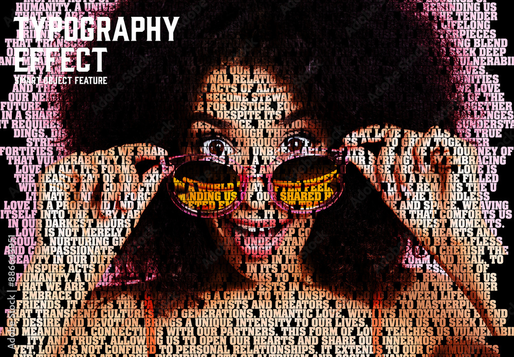 Typography Effect with Generative AI Stock Template | Adobe Stock