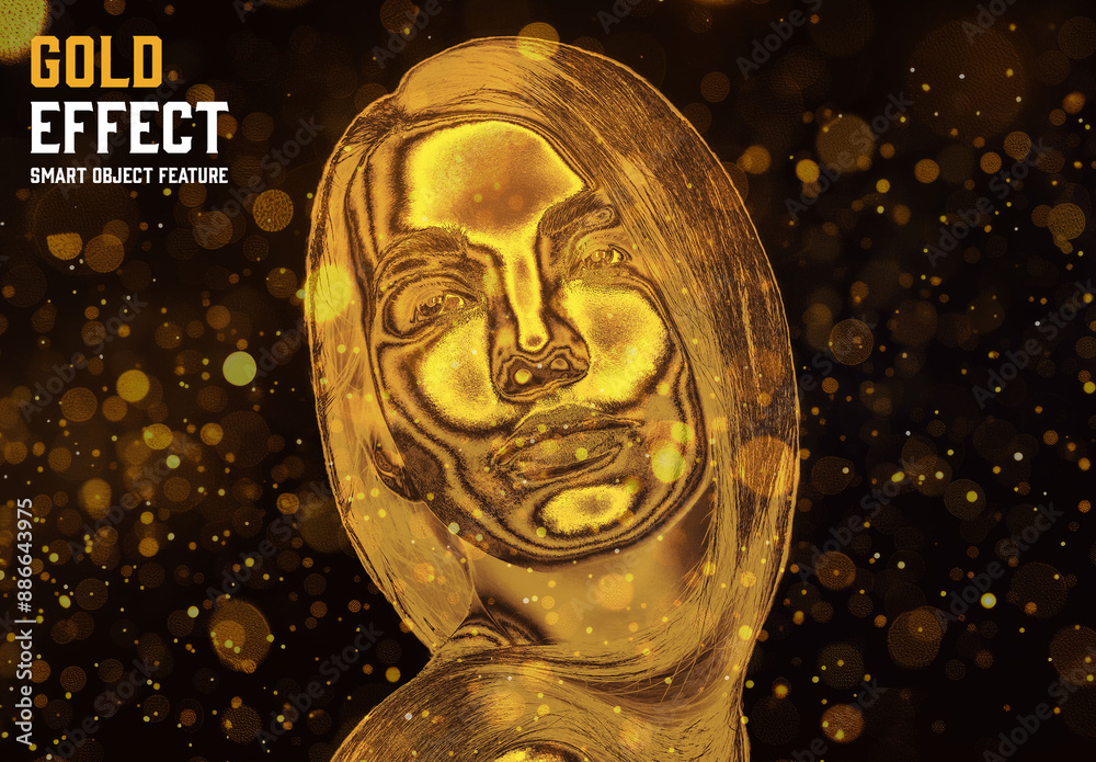 Gold Effect with Generative AI Stock Template | Adobe Stock