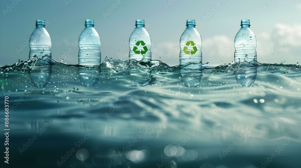 Detailed Infographic on Plastic Bottle Lifecycle Emphasizing Recycling ...