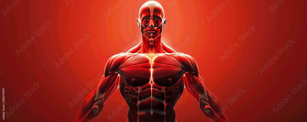 ภาพประกอบสต็อก A detailed and visually striking image of the human ...