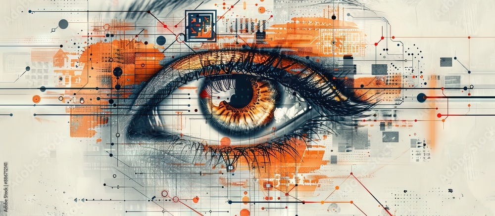 Abstract visual metaphor of an eye representing innovative AI and ...