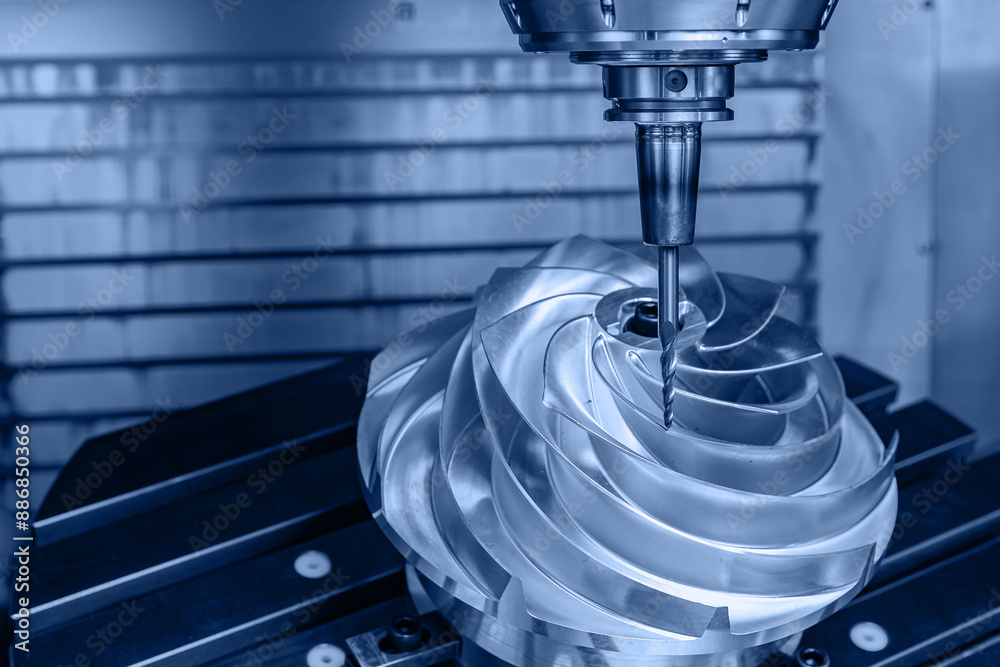 Process working CNC turning milling metal Industry machine cutting ...