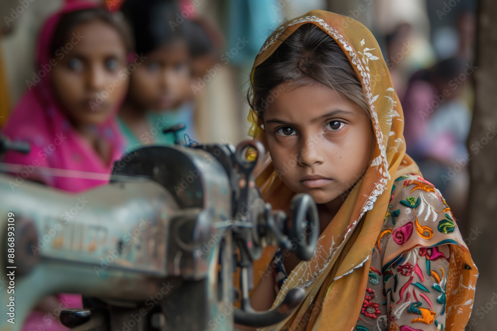 Asian Eastern Bangladeshi child labor in fashion textile industry ...
