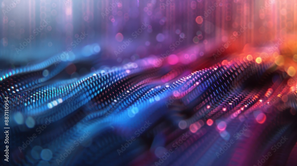 Colorful abstract digital waves representing technological advancements ...