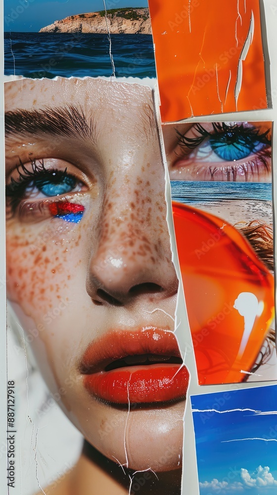 Captivating collage, visual trends with minimalist design, a sleek and ...